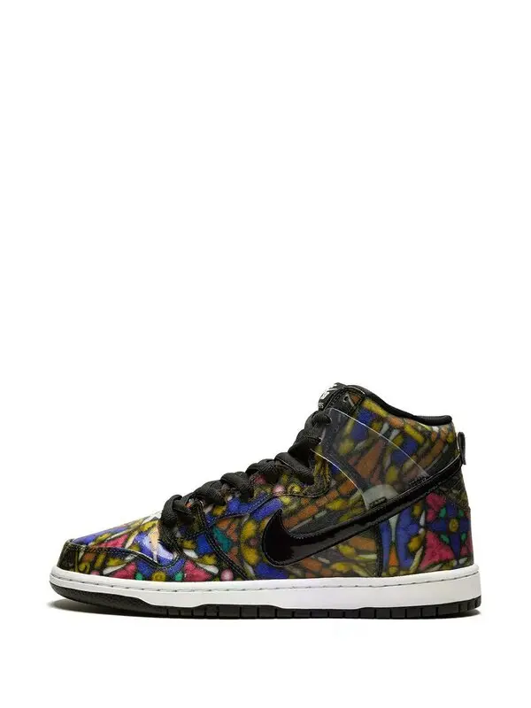 Nike X Concepts Dunk High Pro Sb Stained Glass Special Box Sneakers - Black