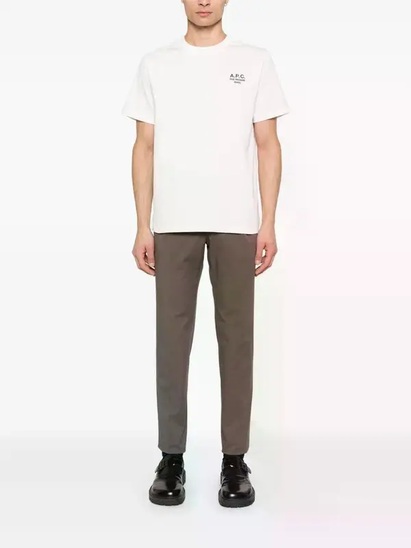 A.p.c. Logo-embroidered Cotton T-shirt - White