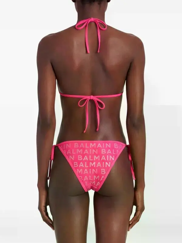 Balmain Logo-print Bikini - Pink