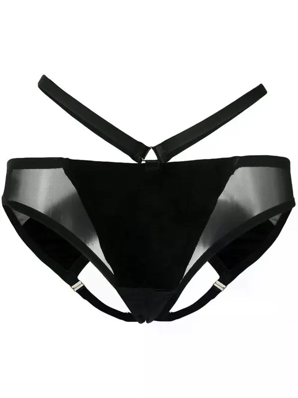 SOMETHING WICKED Mia Ouvert Briefs - Black