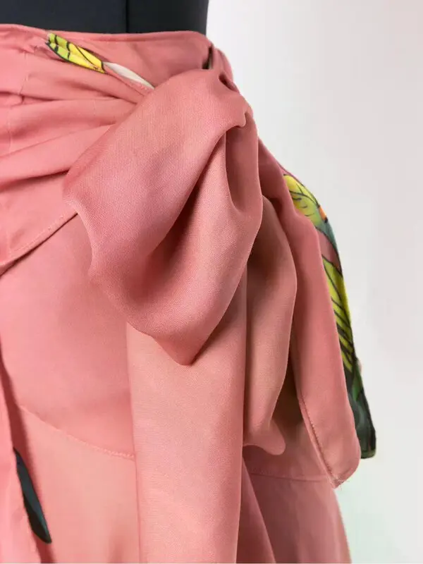AMIR SLAMA Paneled Print Wrap Skirt - Pink