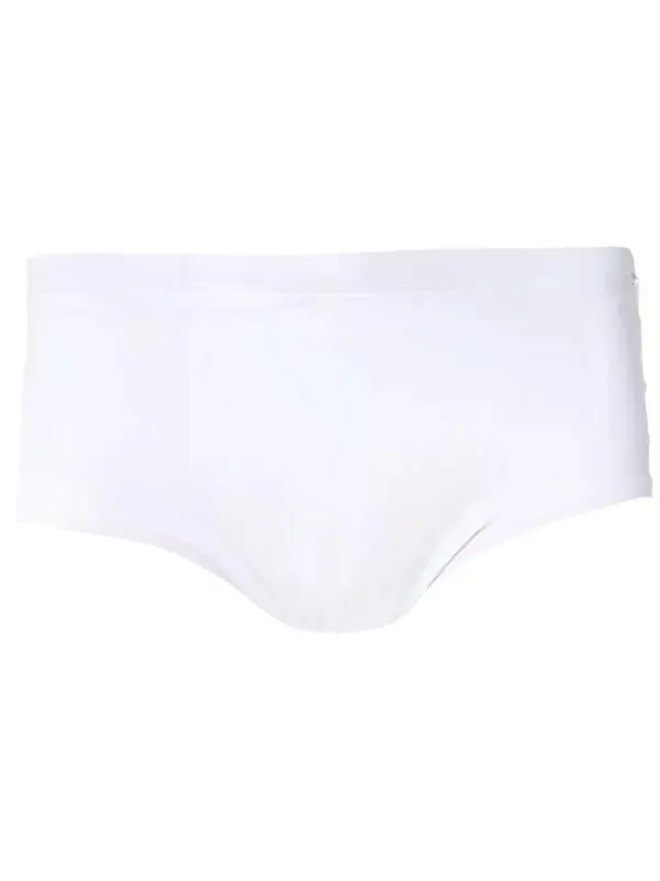AMIR SLAMA Pleated Swim Trunks - White