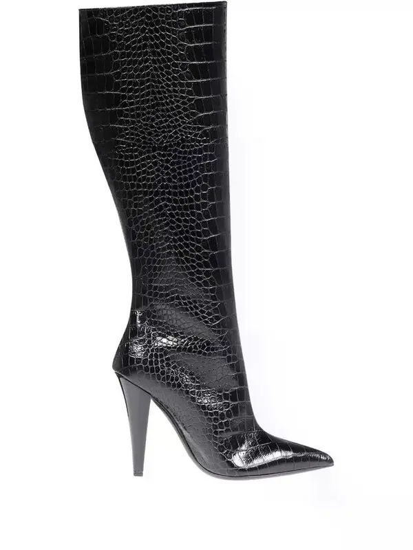 TOM FORD 110mm Embossed Crocodile Leather Boots