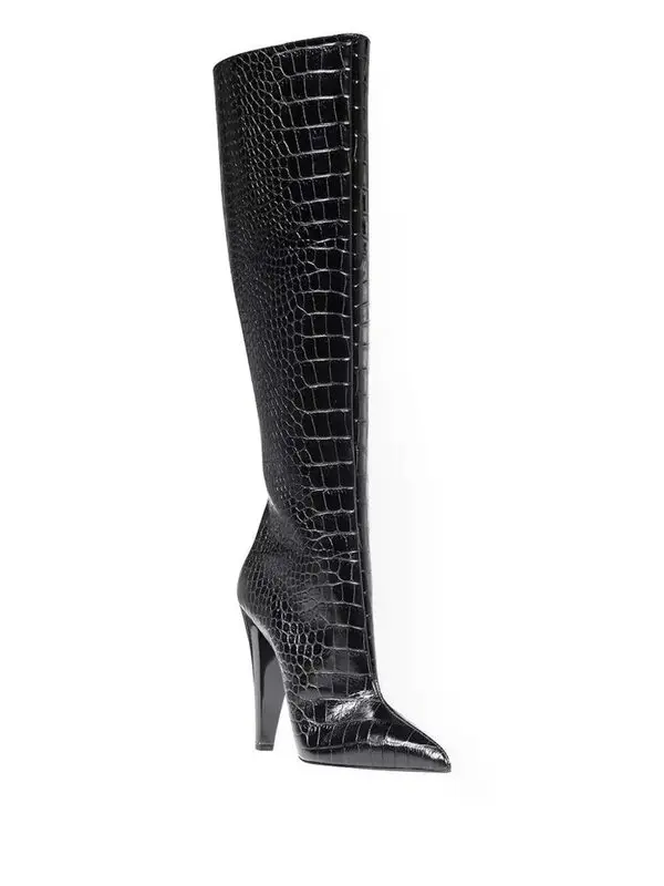 TOM FORD 110mm Embossed Crocodile Leather Boots