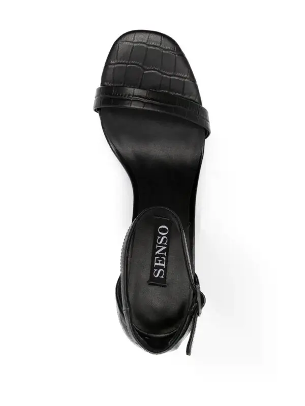 Senso Quelle Iii Crocodile-effect Leather Sandals
