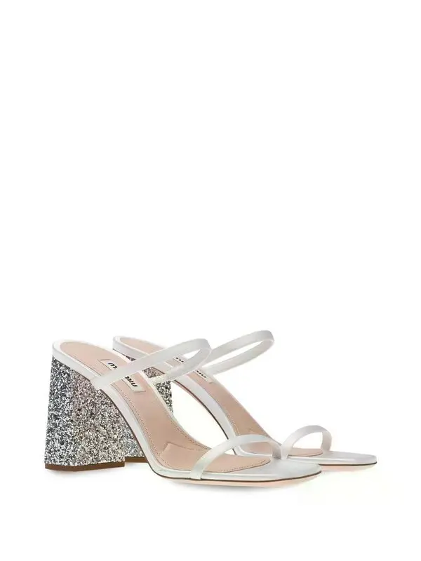 Miu Miu Glitter-heel Sandals