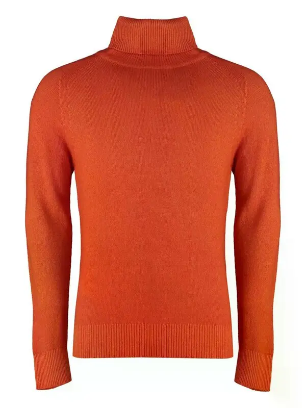 Malo Roll-neck Sweater - Orange