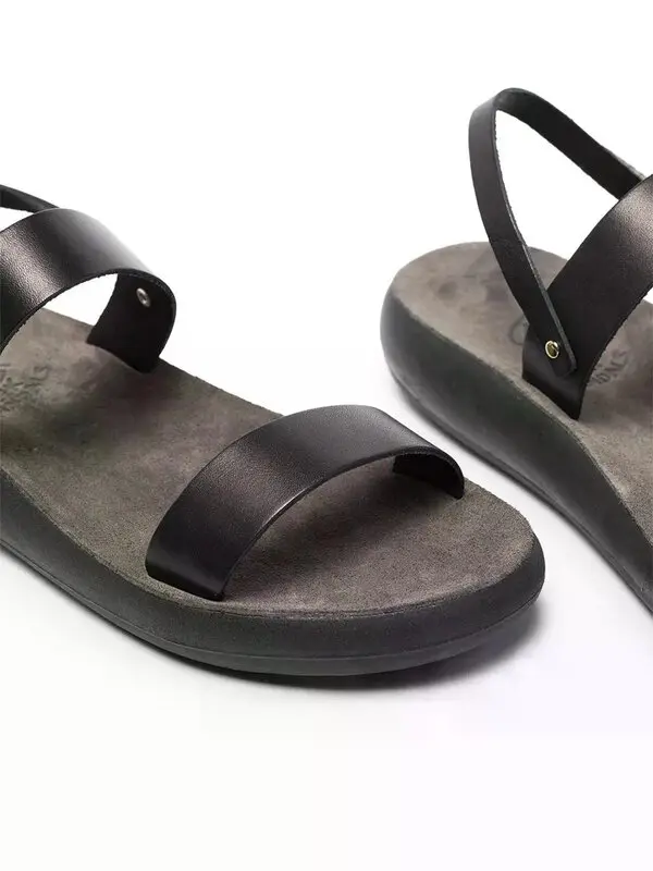 ANCIENT GREEK SANDALS Clio Comfort Flat Sandals - Black