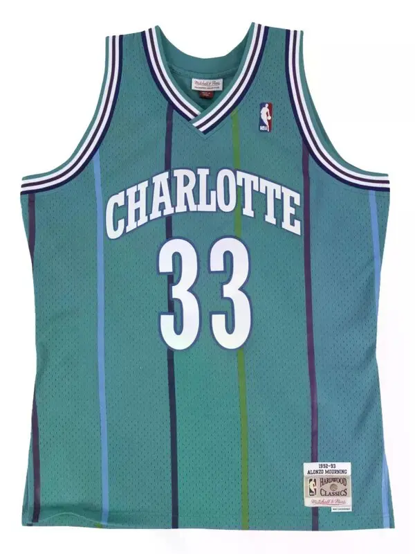 Mitchell & Ness Nba Hornets 92 Alonzo Mourning Swingman Road Tank Top - Blue