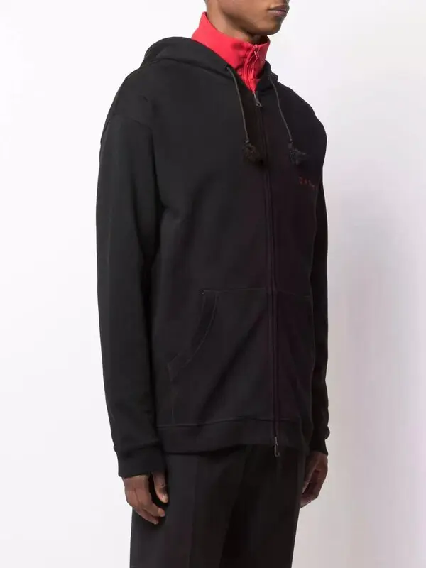 QASIMI Embroidered Logo Slogan Hoodie