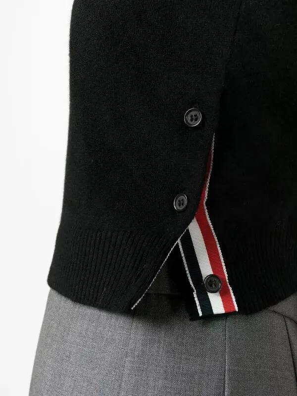 Thom Browne Cashmere Cropped Crew Neck Shell Top