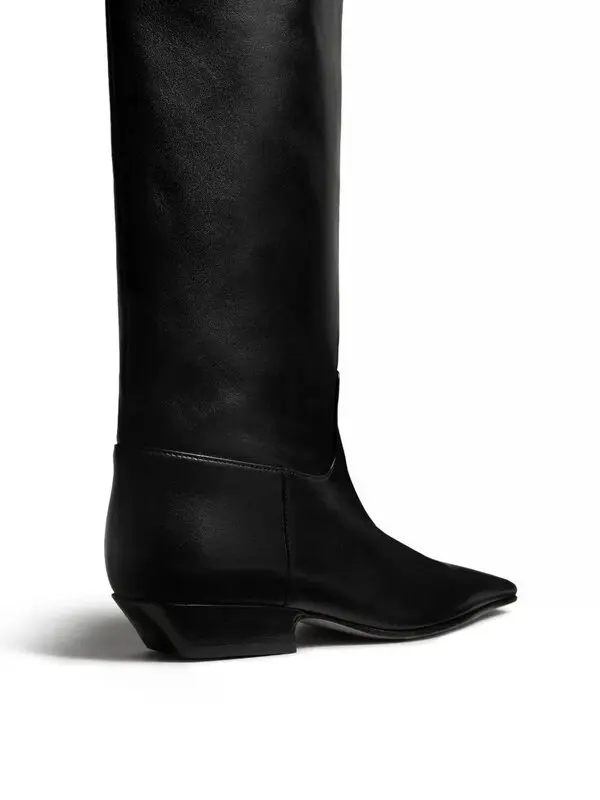 Khaite The Marfa Leather Boots - Black