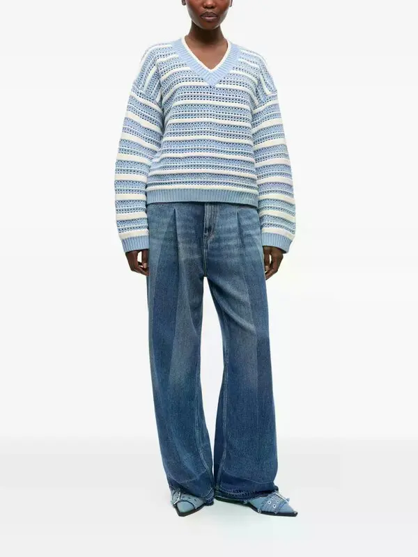 GANNI Striped Sweater