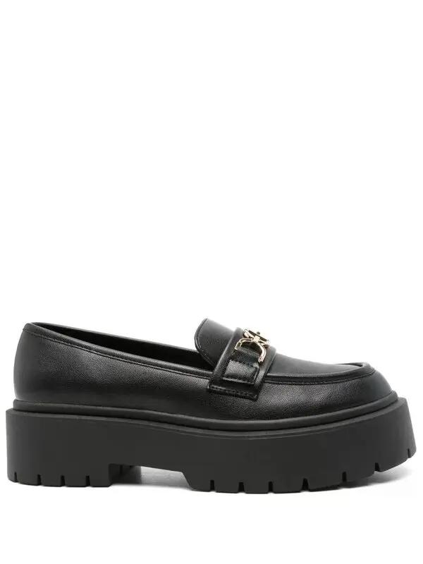 TWINSET 45mm Logo-buckle Leather Loafers