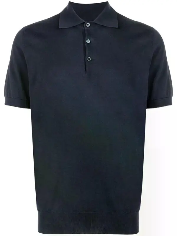 Brunello Cucinelli Fine Knit Short-sleeved Polo Shirt