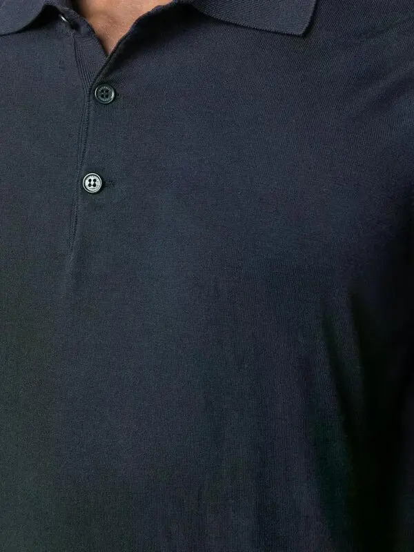 Brunello Cucinelli Fine Knit Short-sleeved Polo Shirt