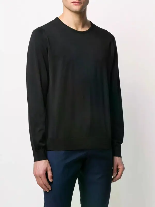 John Smedley Fine-knit Cotton Jumper - Black