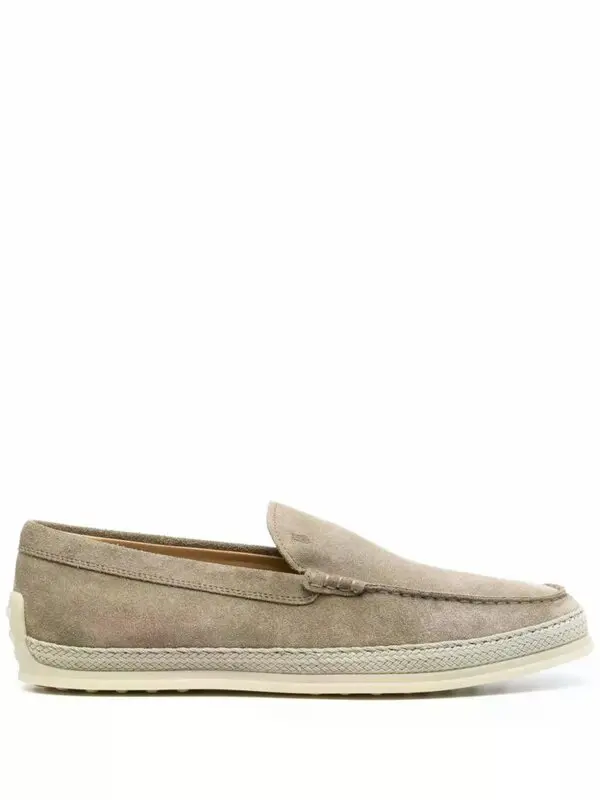 TOD'S Round-toe Slip-on Loafers - Neutrals