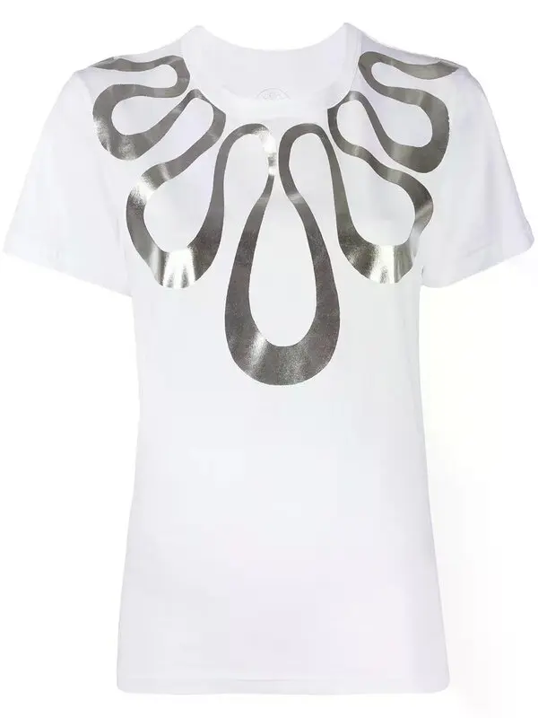 10 CORSO COMO Metallic Graphic-print T-shirt - White