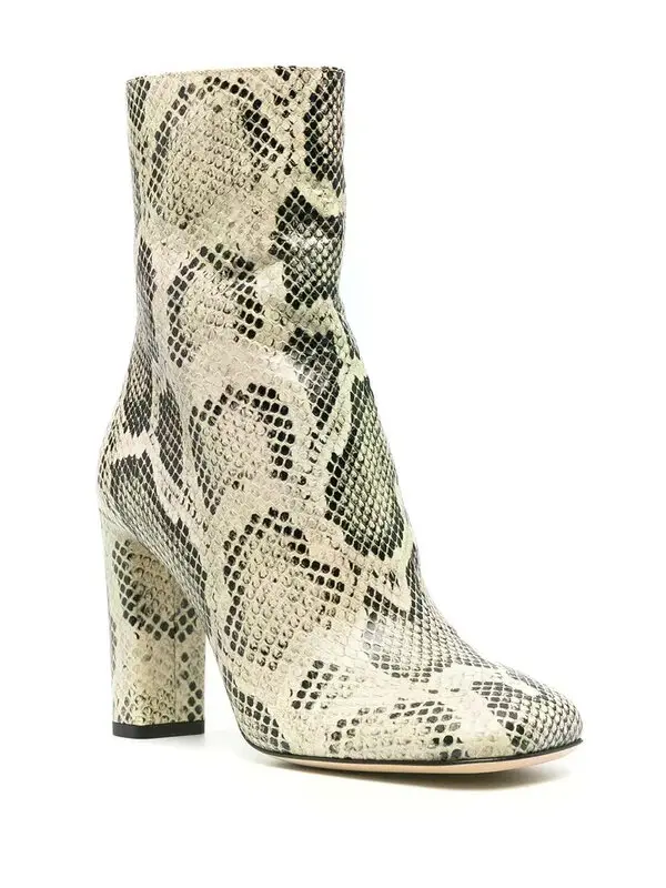 Paris Texas 100mm Python-effect Ankle Boots