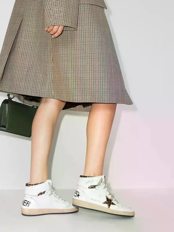 GOLDEN GOOSE Sky-star High-top Sneakers - White