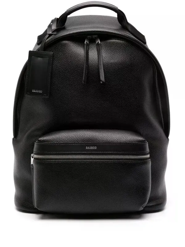 Sandro Logo-stamp Top-handle Backpack - Black