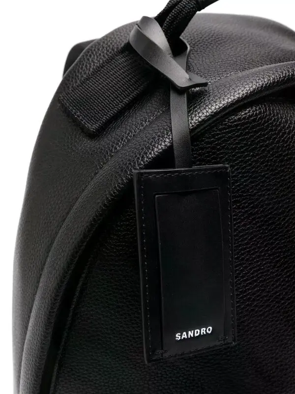 Sandro Logo-stamp Top-handle Backpack - Black