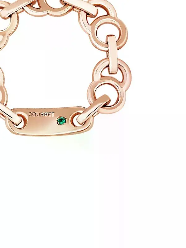 COURBET 18kt Recycled Rose Gold Celeste Chain Ring