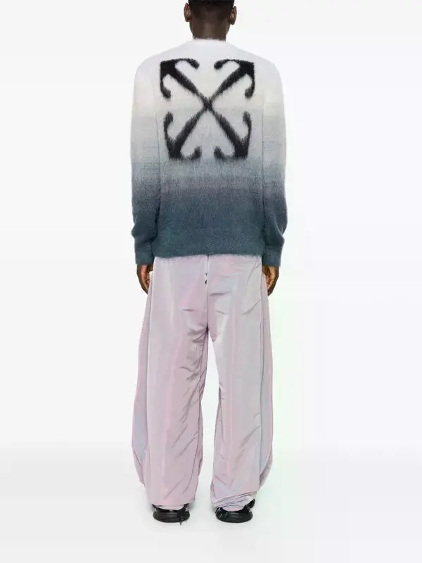 Off-White Arrows Ombré Brushed Jumper - Grey