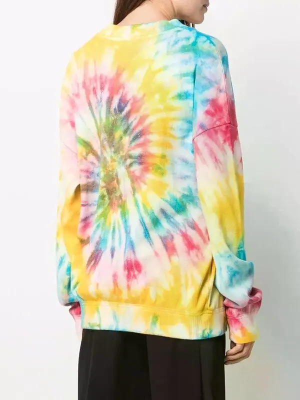 Philipp Plein Tie-dye Embellished Cotton-blend Sweatshirt