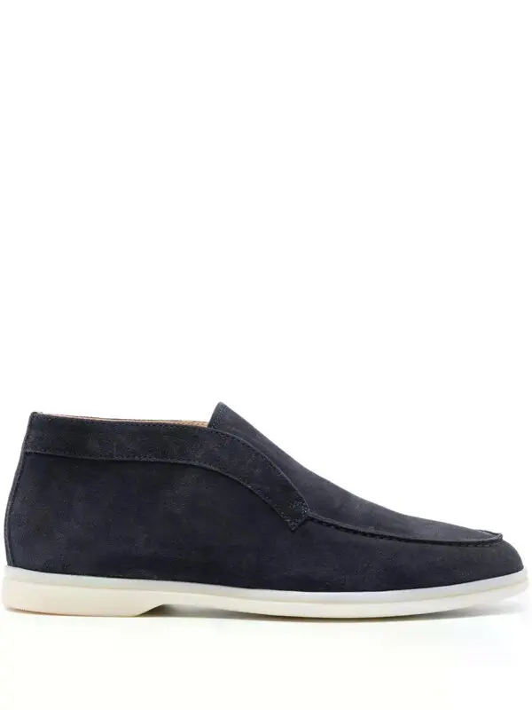 SCAROSSO Leonardo Suede Ankle Boots - Blue