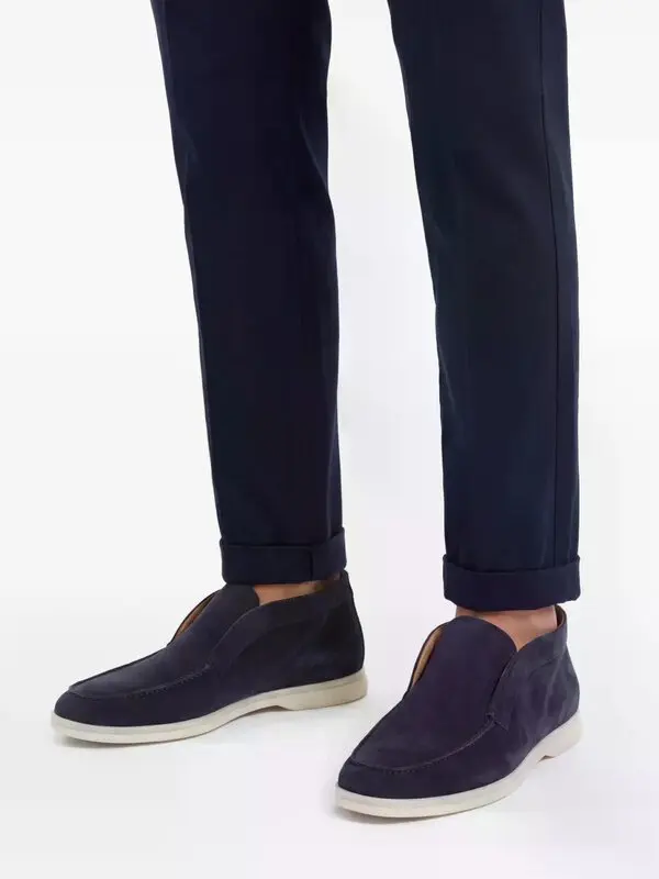 SCAROSSO Leonardo Suede Ankle Boots - Blue