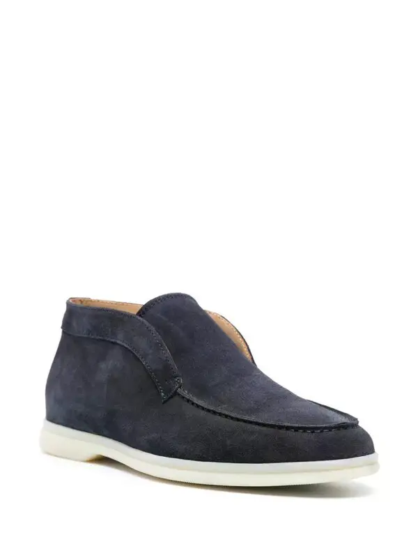 SCAROSSO Leonardo Suede Ankle Boots - Blue