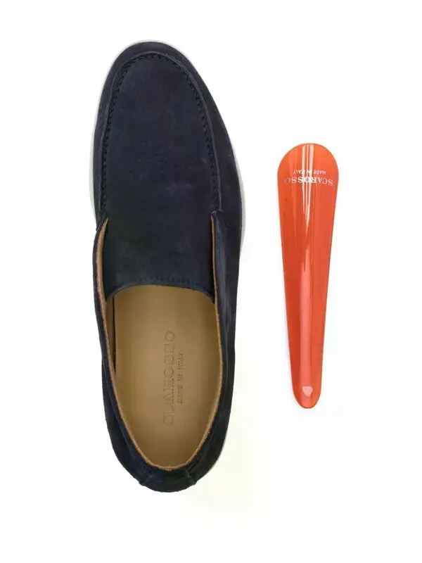 SCAROSSO Leonardo Suede Ankle Boots - Blue