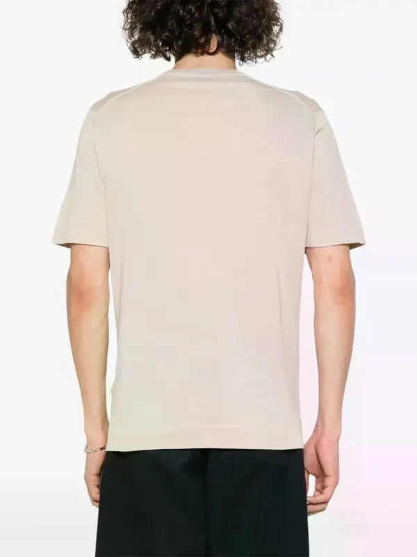 John Smedley Fine-knit Cotton T-shirt - Neutrals