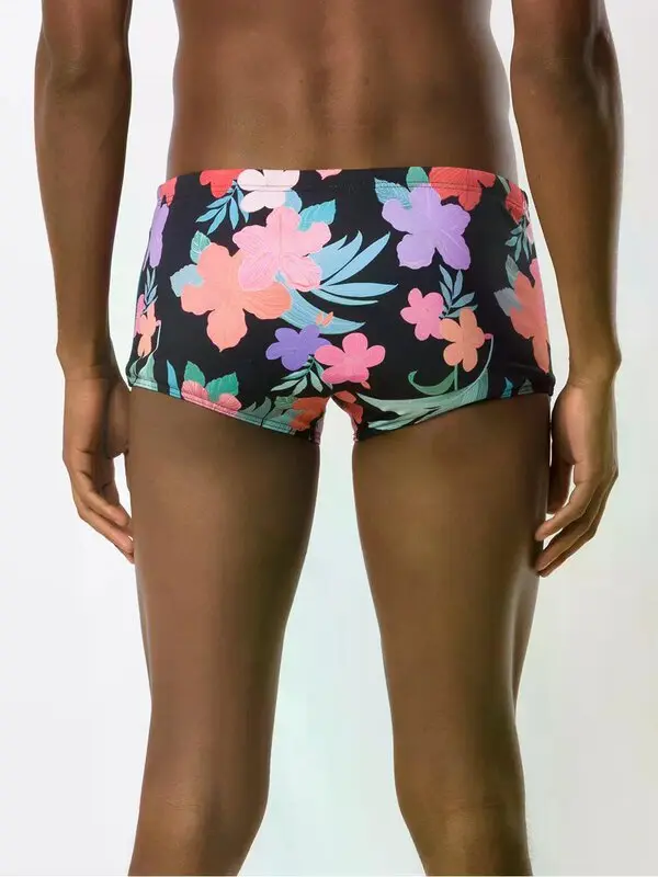 AMIR SLAMA Print Hibiscus Swimming Trunks