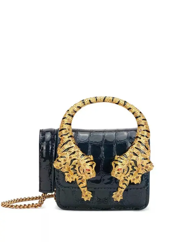 Roberto Cavalli Roar Embossed Tote Bag - Blue