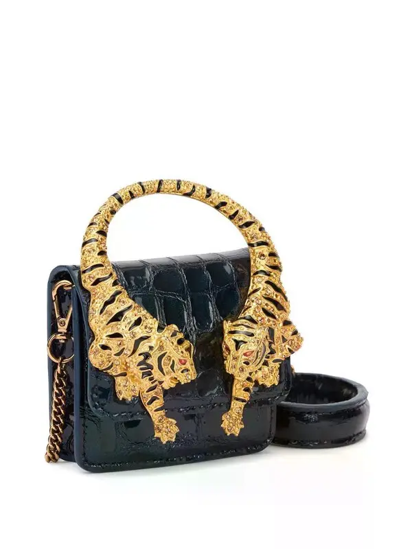 Roberto Cavalli Roar Embossed Tote Bag - Blue