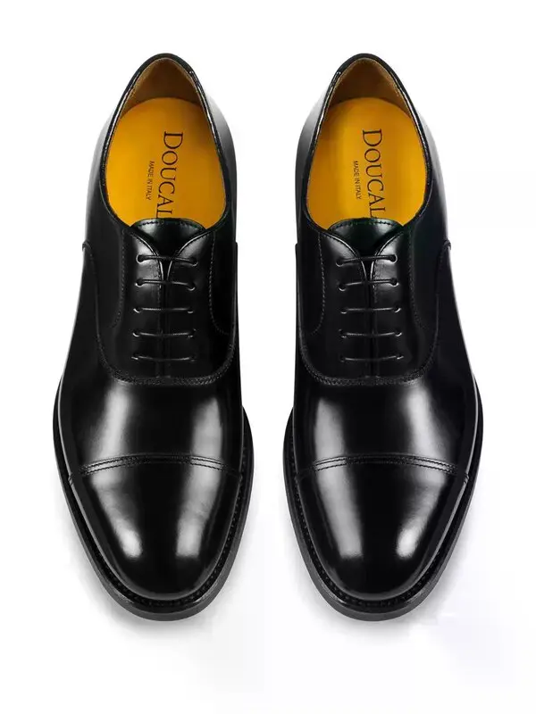 DOUCAL'S Leather Oxford Shoes - Black