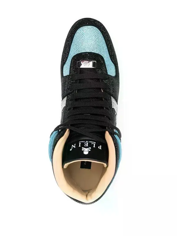 Philipp Plein Embellished High-top Sneakers - Blue
