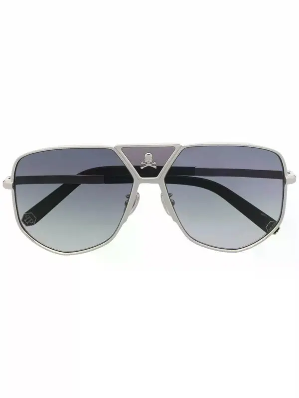 Philipp Plein Power Skull Sunglasses - Silver