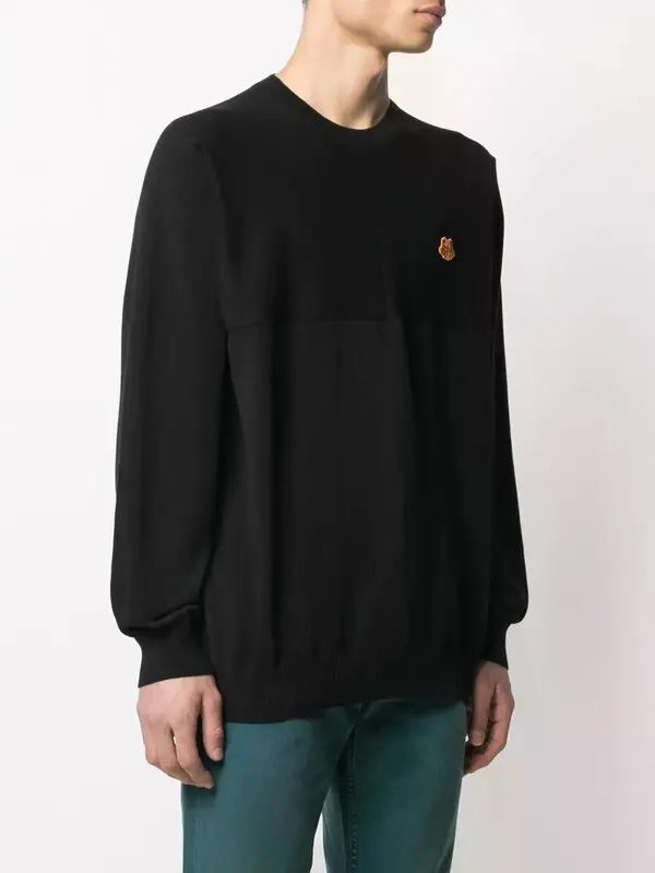 Kenzo Tiger-patch Jumper - Black