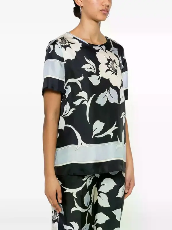 P.a.r.o.s.h Floral-print Silk Blouse