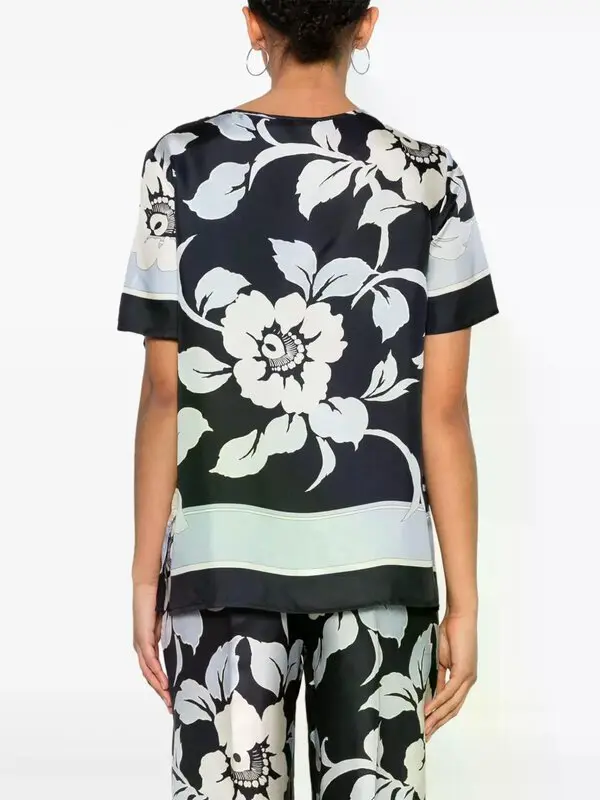 P.a.r.o.s.h Floral-print Silk Blouse