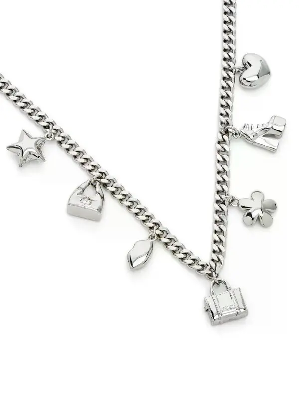 Marc Jacobs Mini-icon Charm Necklace - Silver