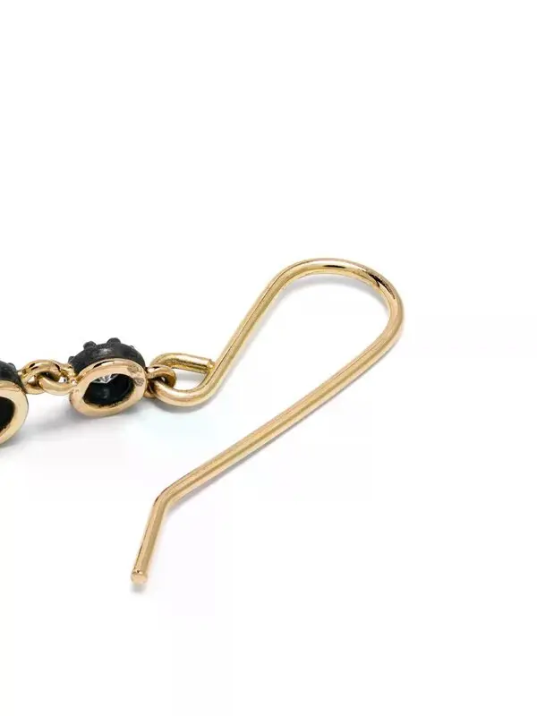 LEANDRA 18kt Yellow Diamond Hook Earrings