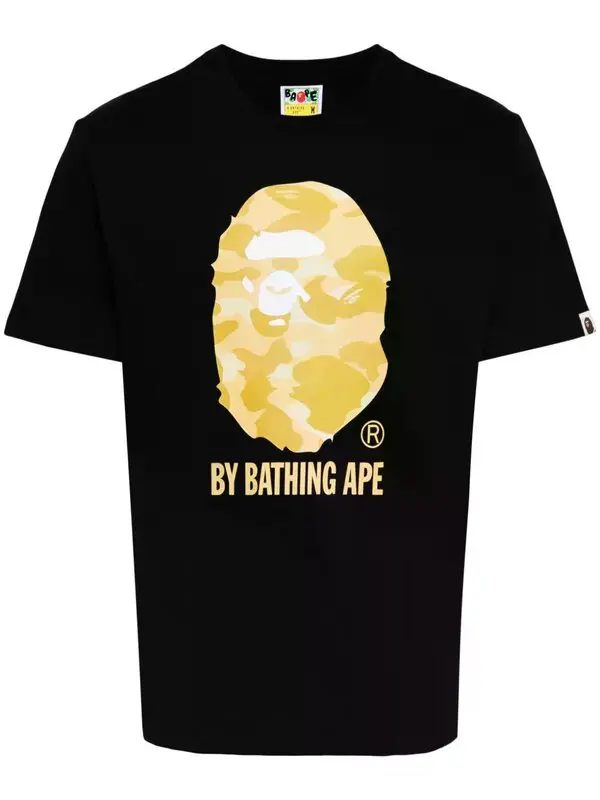 A BATHING APE Logo-print Cotton T-shirt - Black