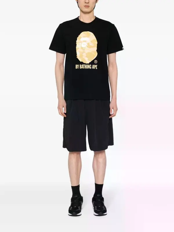 A BATHING APE Logo-print Cotton T-shirt - Black