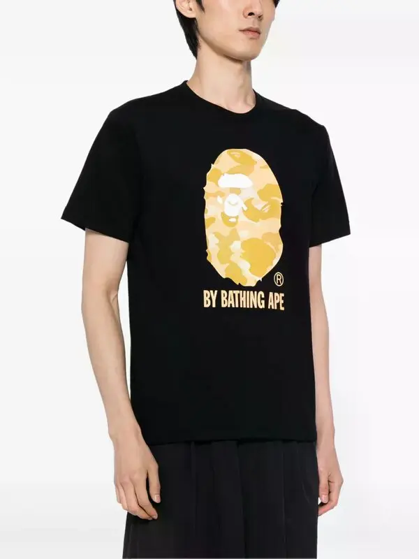 A BATHING APE Logo-print Cotton T-shirt - Black