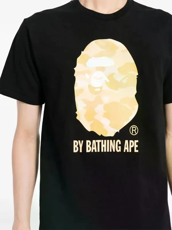 A BATHING APE Logo-print Cotton T-shirt - Black